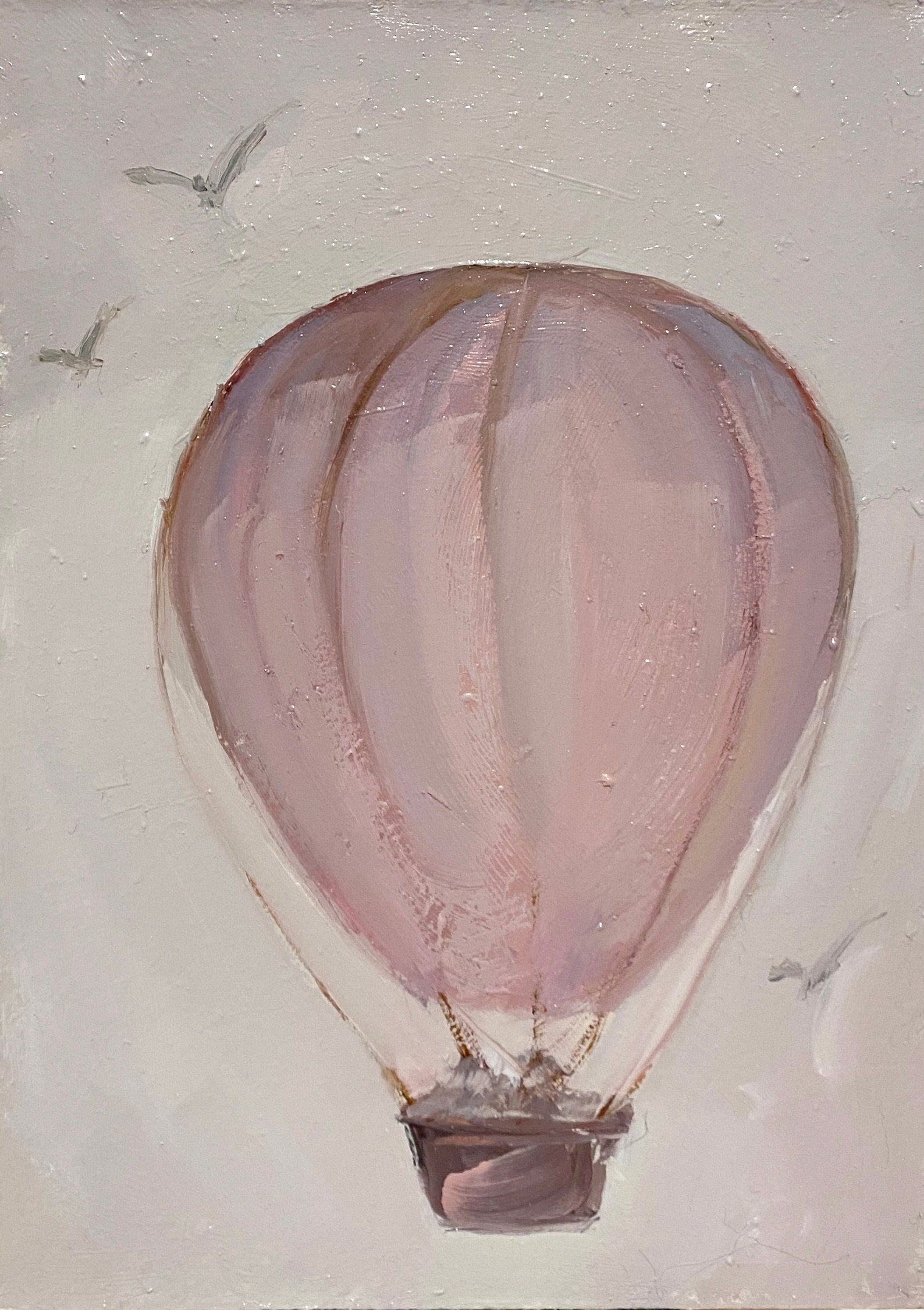 Balloon Oil Painting: Sky Landscape Wall Art (8.3x6 In) - Etsy