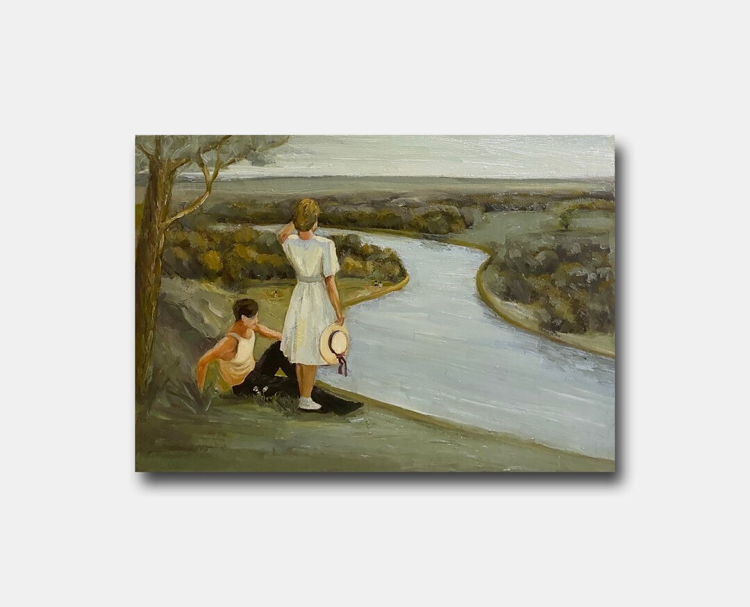 Couple Lovers Vintage Original Oil Painting Landscape - Etsy