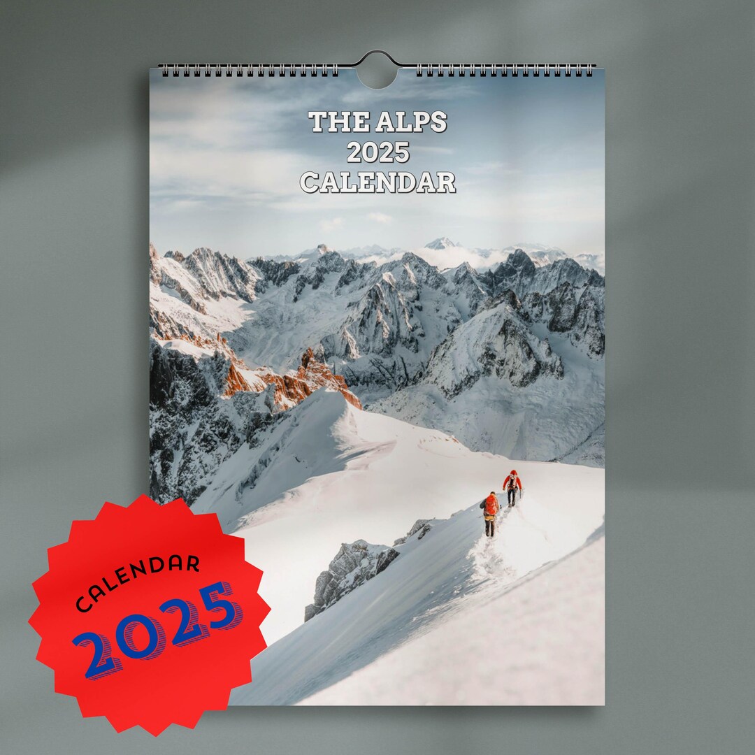 The Alps 2025 Calendar | Landscape Photography | A3 Wall Planner | A4 ...