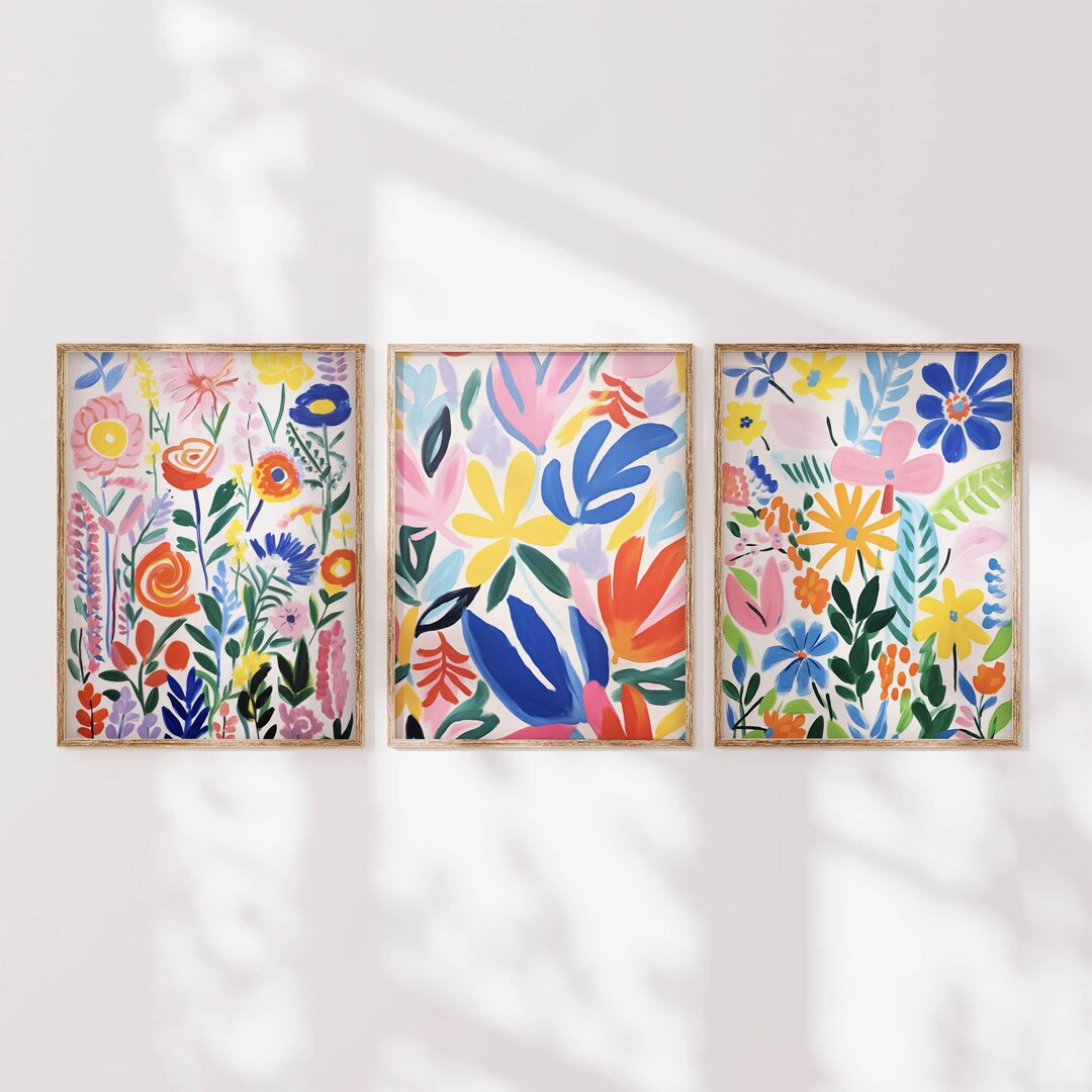 Henri Matisse Inspired Art Print Set, 3 Piece Minimalist Wall Art ...