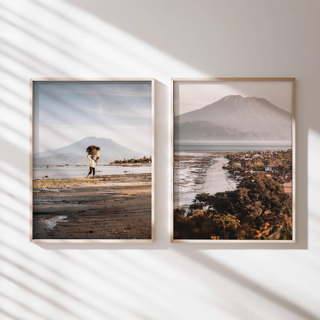 Set of 2 Bali Poster Indonesia Travel Print Travel Photography Indo ...