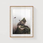 Family of Three Line Art Family Art Abstract Wall Print Minimalist Love ...