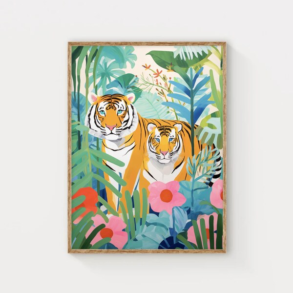 Framed Tiger Print - Etsy