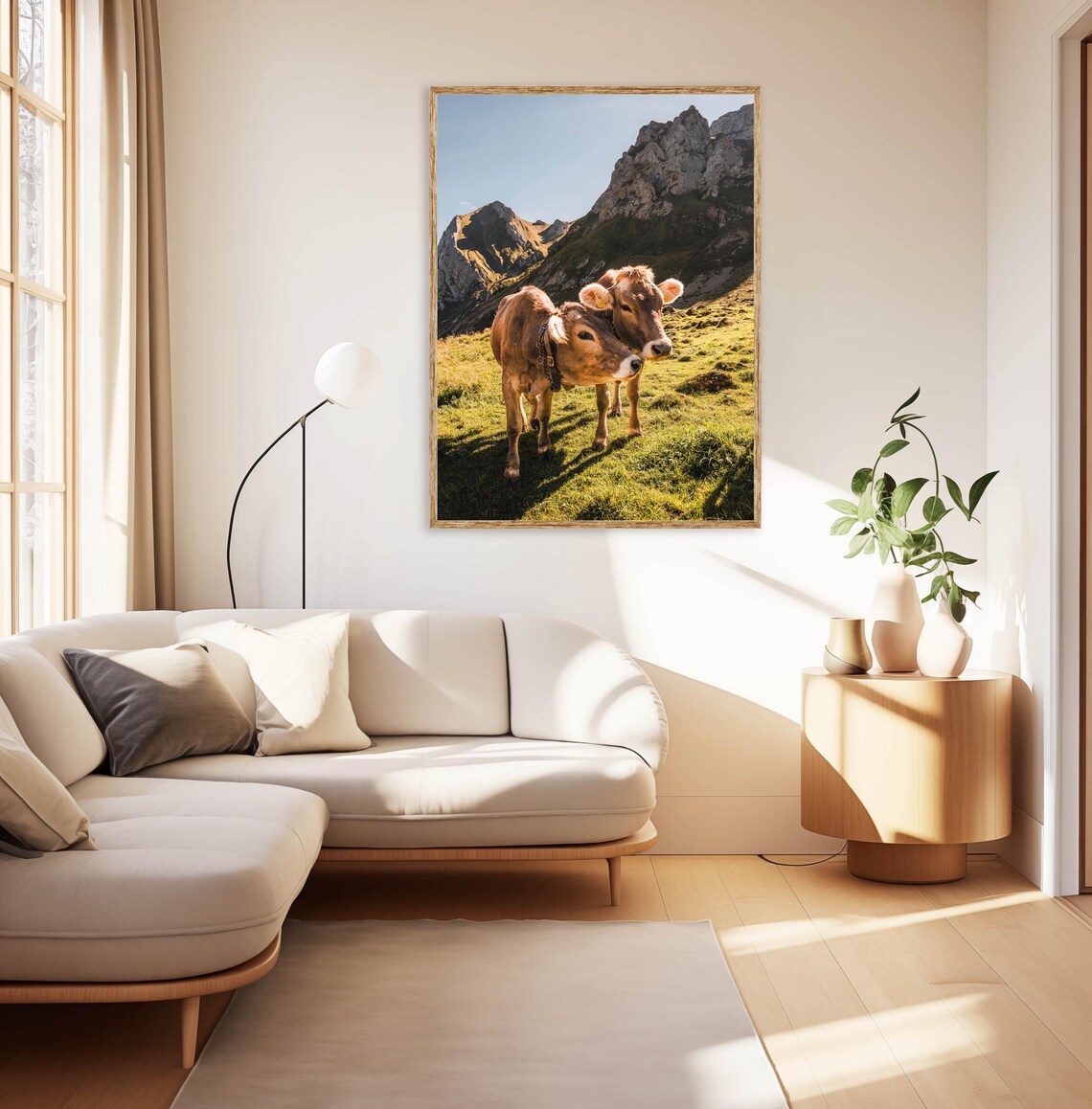 Alpine Cow Print – Swiss Alps Animal Wall Art - Etsy