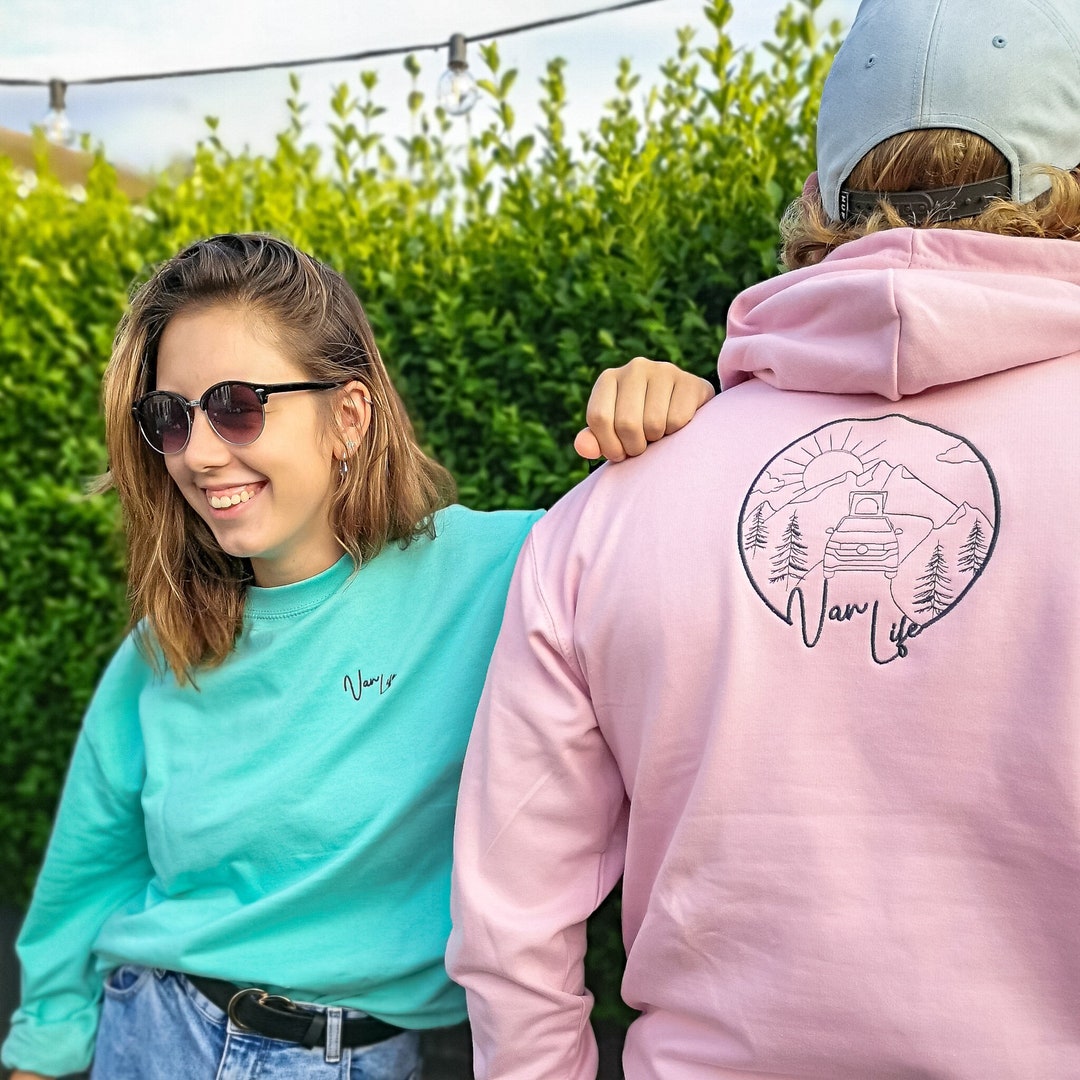 Van Life Embroidered Jumper, VW Camper Van Gift, Embroidered Camping ...