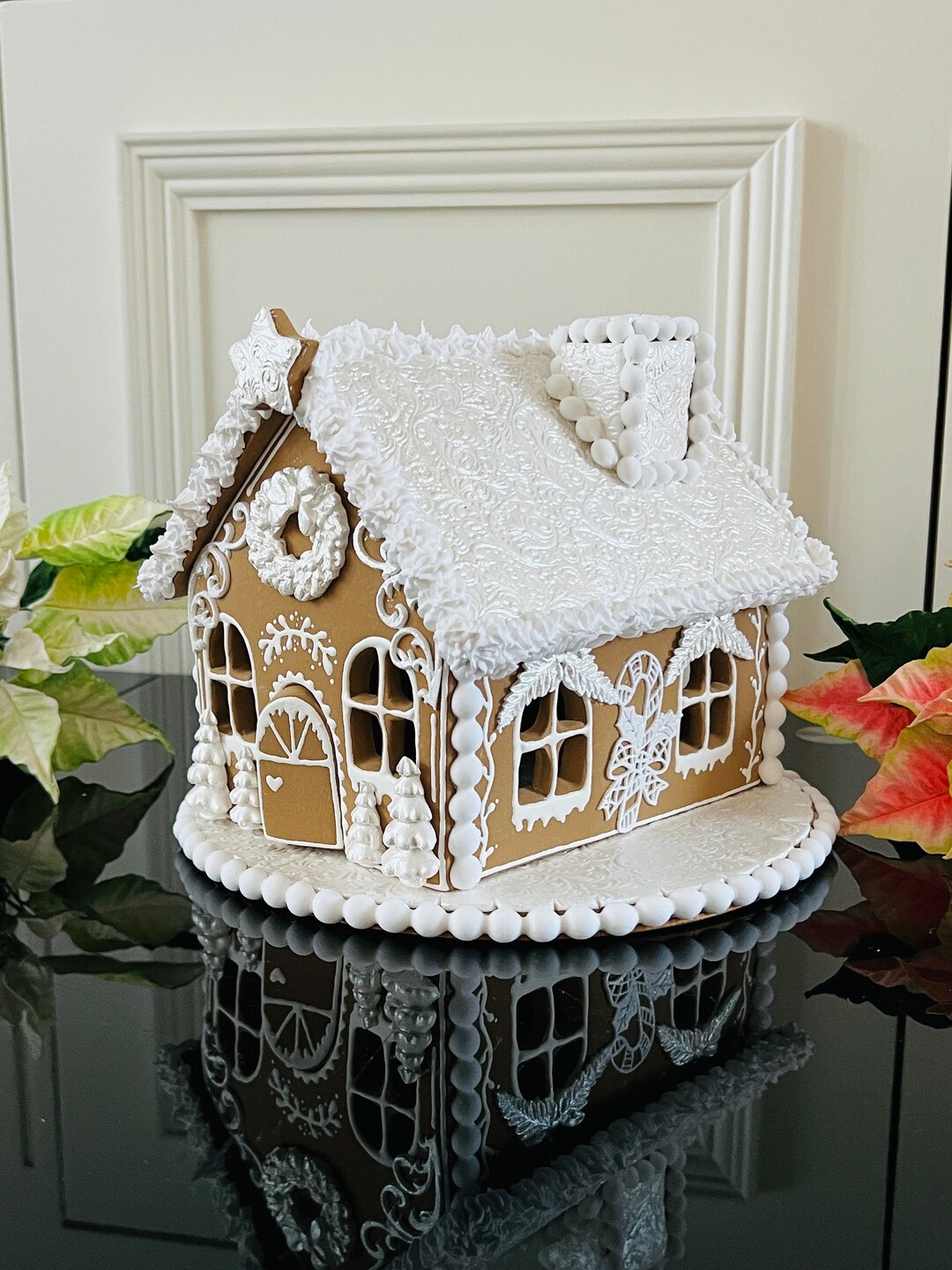 Clay Light up Gingerbread Man House, Christmas Tea Light, Holiday ...