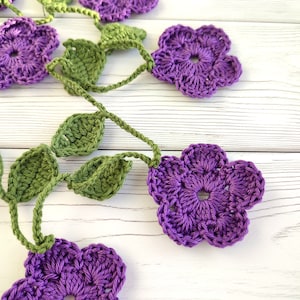 Cotton Flower Chain Garland. Spring/summer Bunting. - Etsy