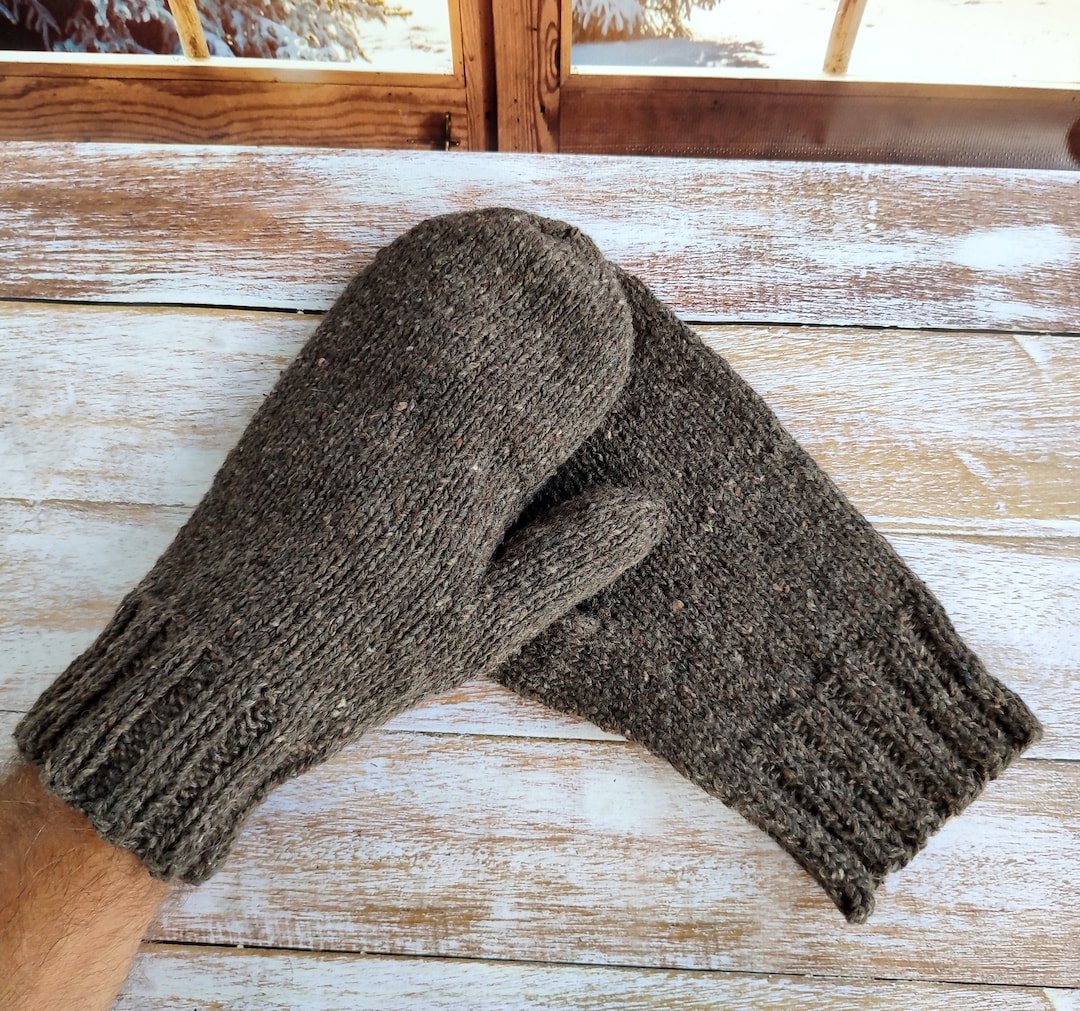 Mittens for Men. Merino Wool Tweed Mittens - Etsy