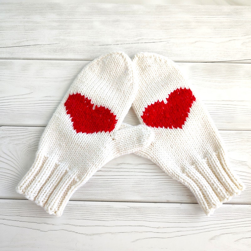 Red Mittens - Etsy
