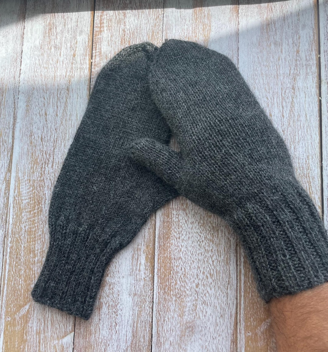 Mittens for Men. Thin Alpaca Mittens - Etsy