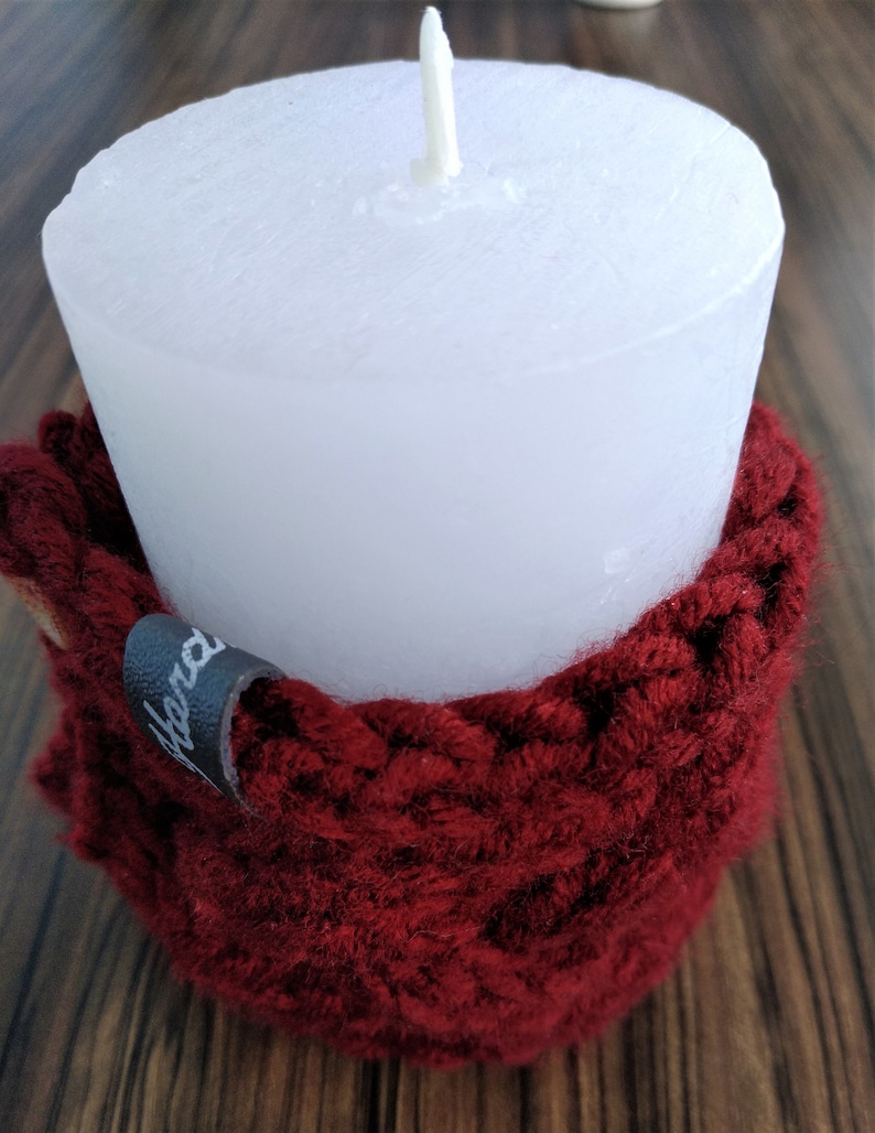 Cable Knit Candle Cozy: Acrylic Candle Sweater - Etsy