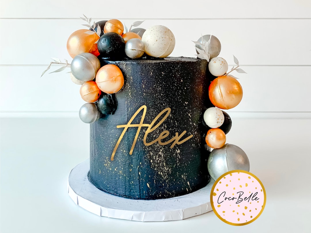 Custom Name Cake Charm Glitter Personalised Topper Decor Party - Etsy