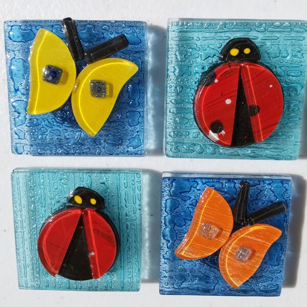 Fused Glass Magnets - Etsy