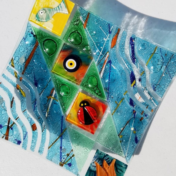 Fused Glass Plate - Etsy