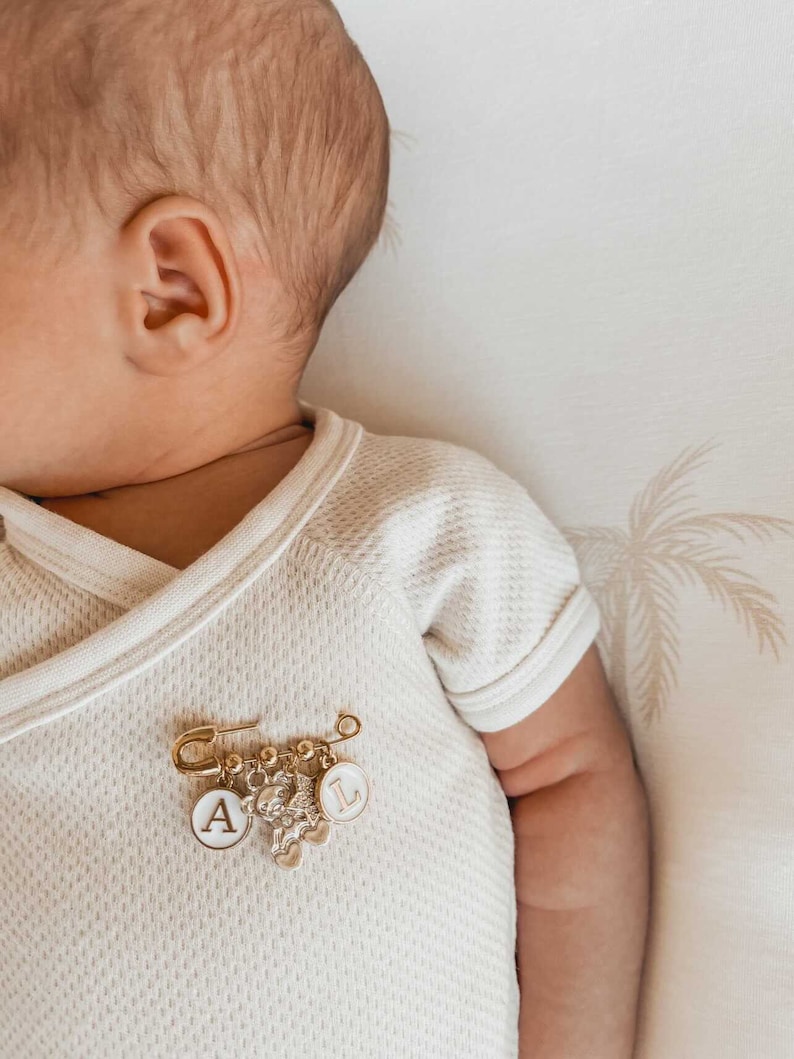 Personalized Gold Baby Pin Baby Brooch Baptism Pin - Etsy