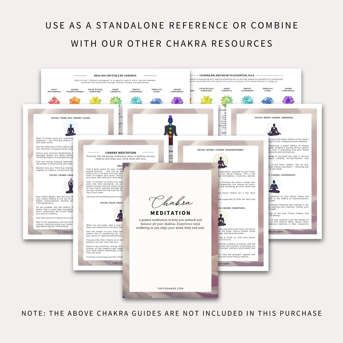 Chakra Balancing With Essential Oils - 7 Chakras Chart - Etsy