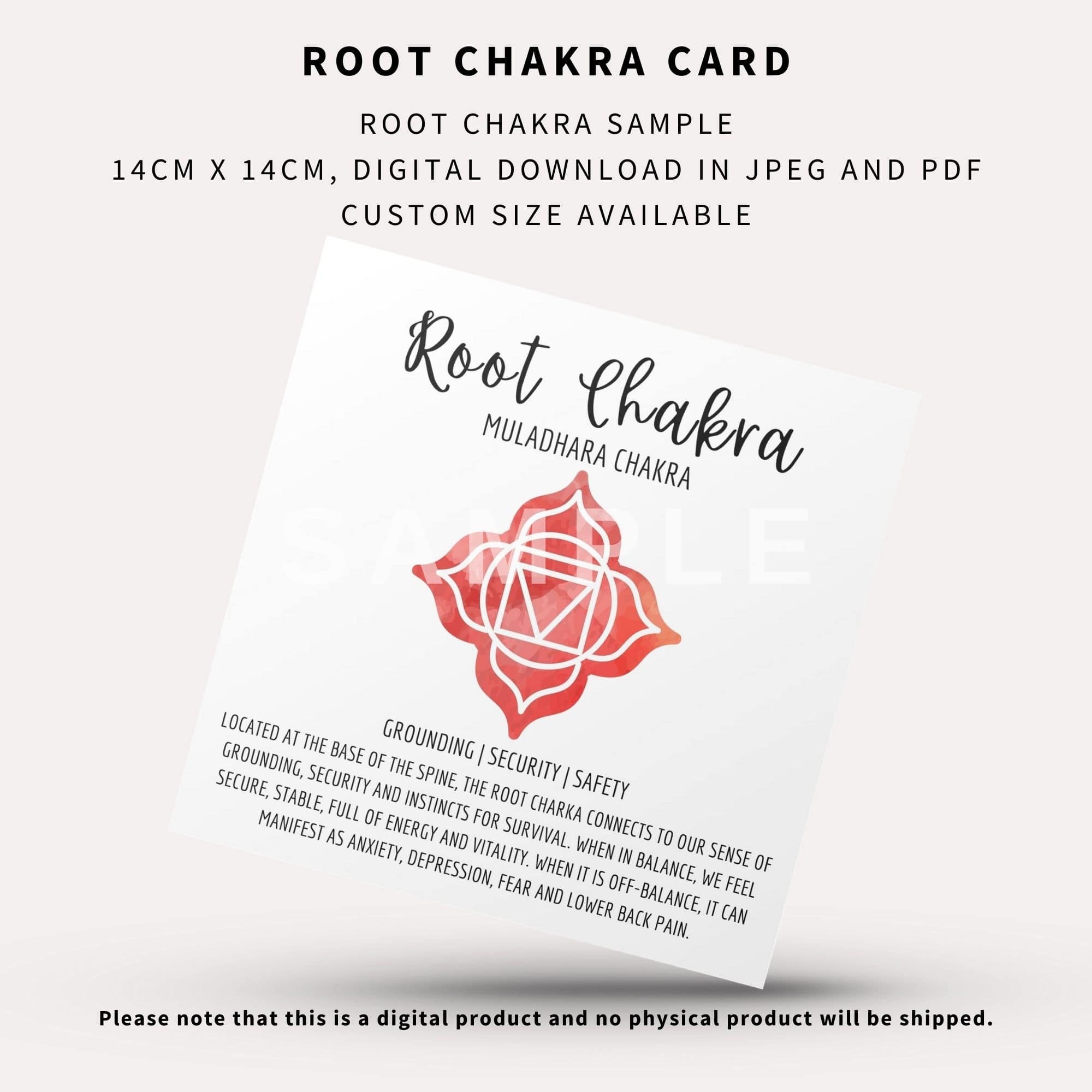 BUNDLE of 7 Chakra Cards With Meaning, Printable Cards, Gift Inserts ...