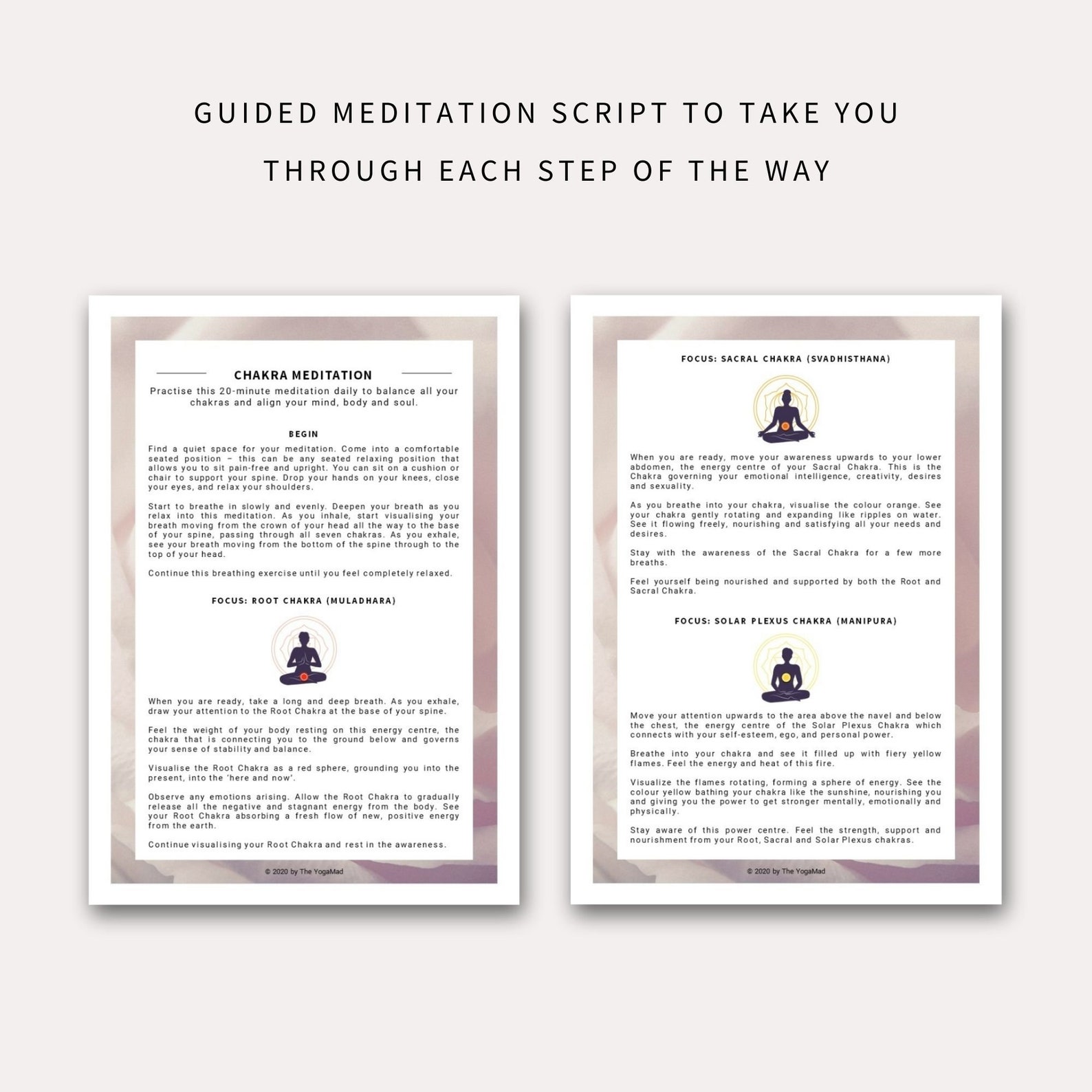 Chakra Meditation Guide 7 Chakras Chart - Etsy