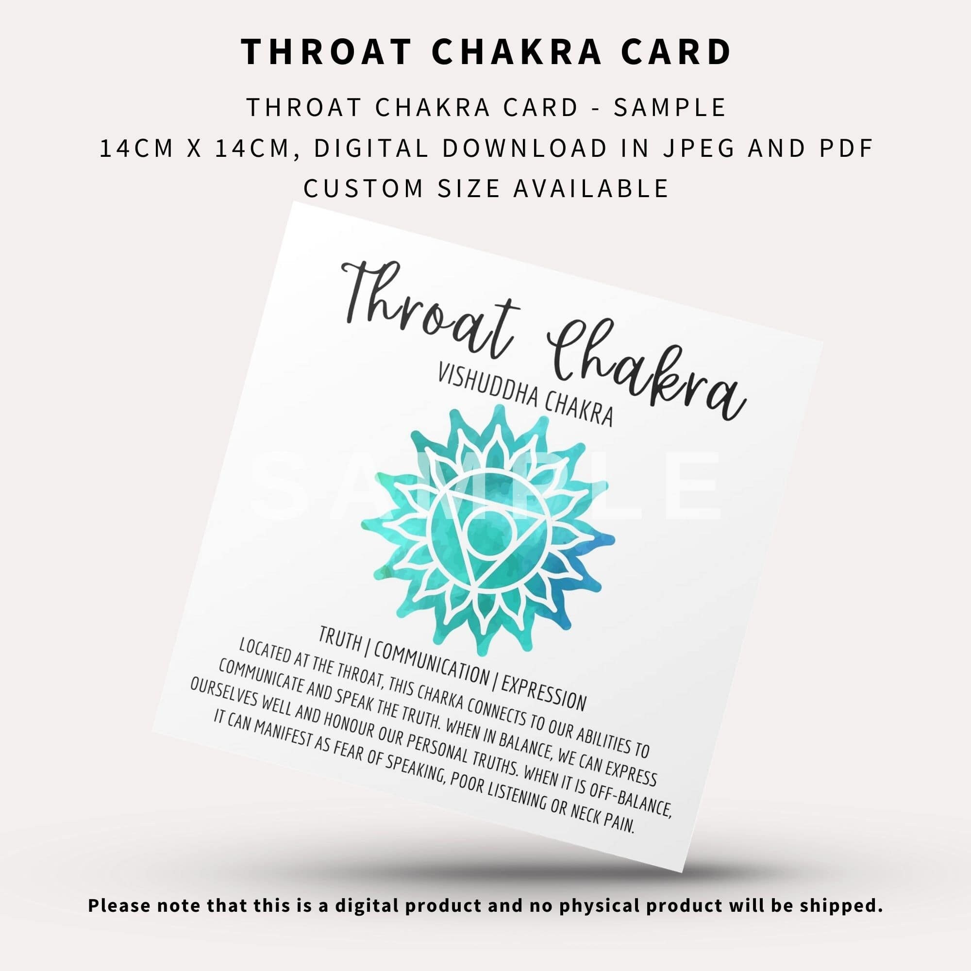 BUNDLE of 7 Chakra Cards With Meaning, Printable Cards, Gift Inserts ...