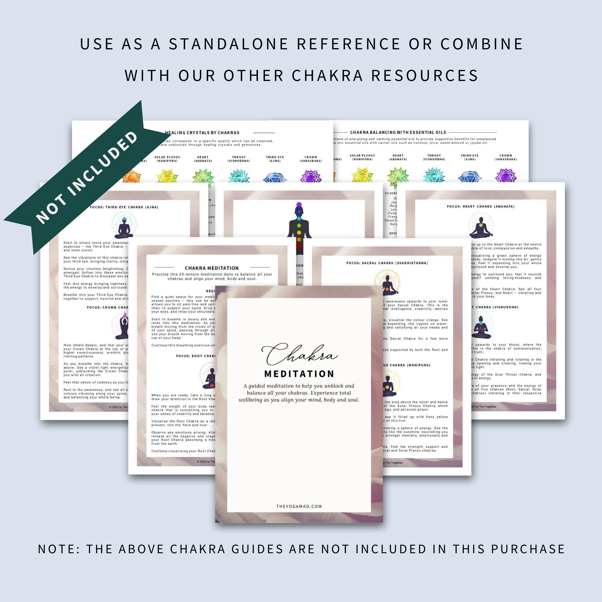 7 Chakras Card With Meaning Chakra Balancing Card Editable Canva ...