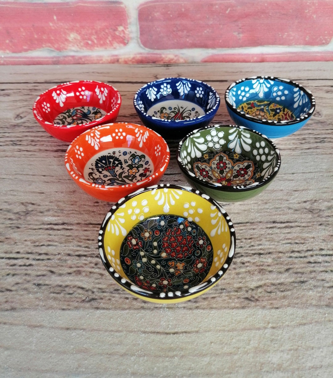 Set of Handmade Small Turkish Ceramic Bowl, Tapas Nuts Snack Breakfast ...