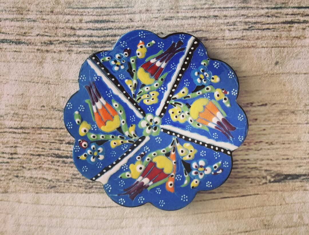 7'' Handmade Ceramic Hot Pad Trivet , Tile Trivet, Ceramic Coaster, Pot ...