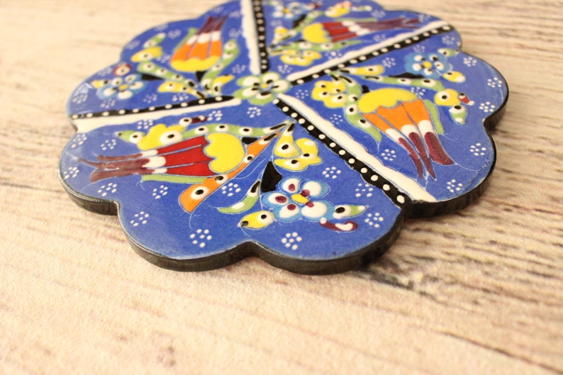 7'' Handmade Ceramic Hot Pad Trivet Tile Trivet - Etsy