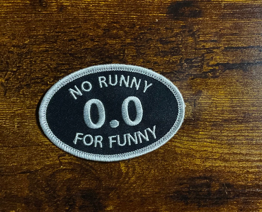 No Runny for Funny Patch, Marathon Patch, Running Patch, Happy Runner ...