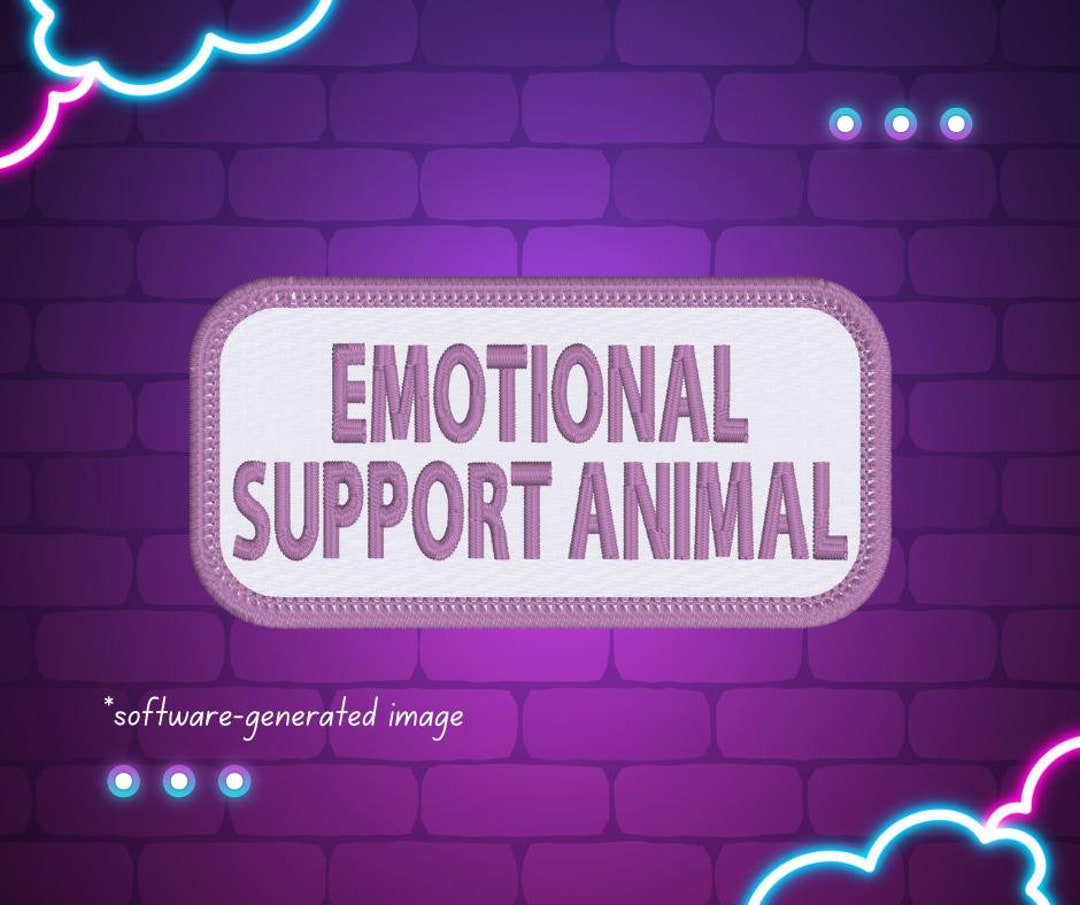 Emotional Support Animal Dog Patch, Pet Patch, Pet Vest Patch, Sew-on ...