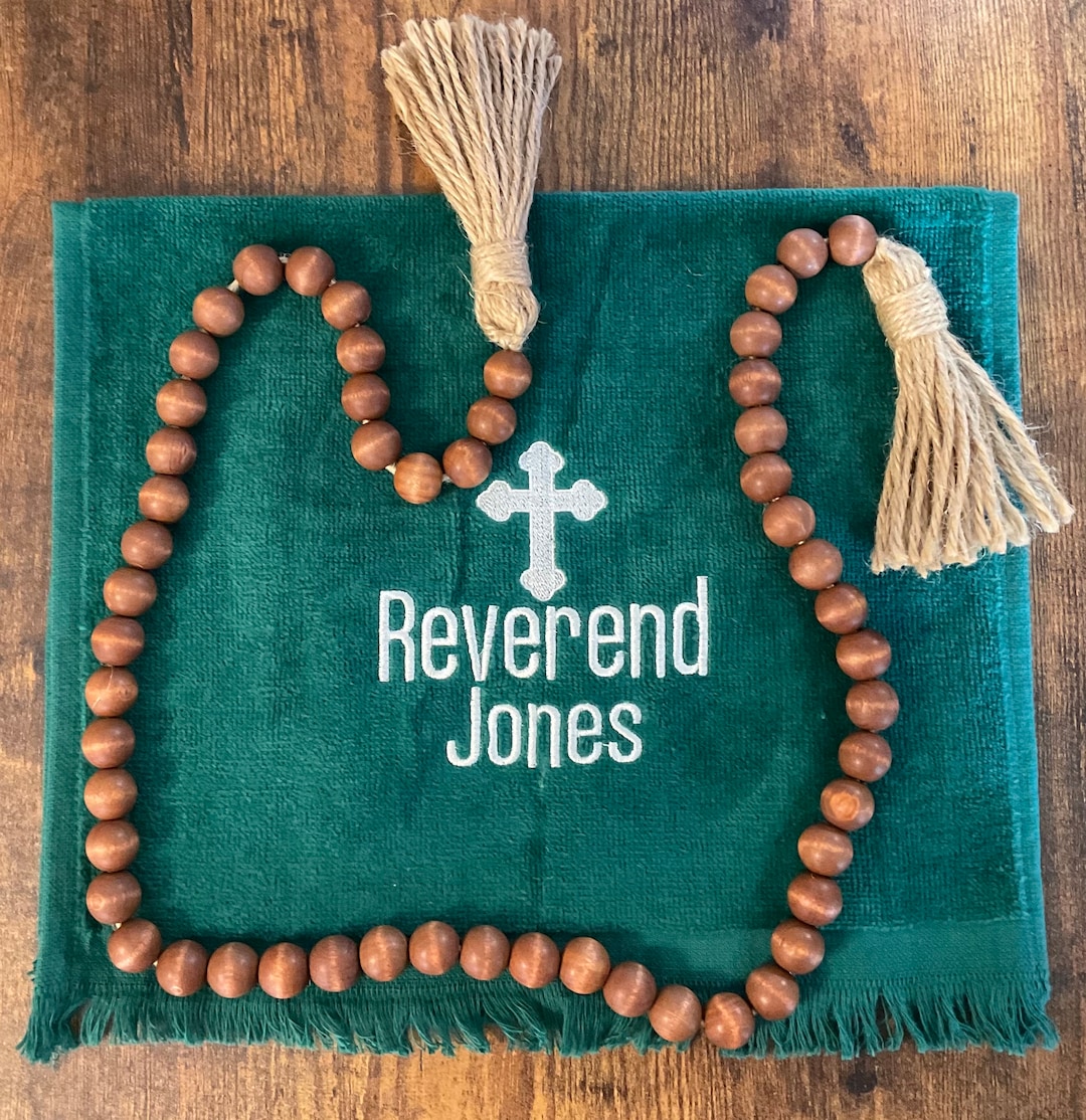 Personalized Towel, Clergy Towel, Clergy Gift, Church Gift, Fringed ...