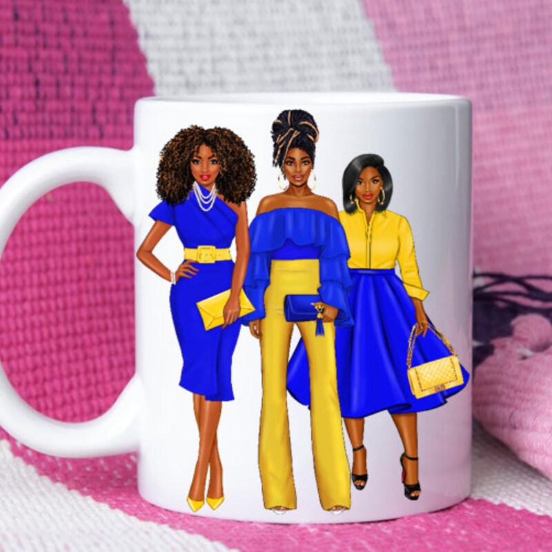 Blue and Gold Mug - Etsy