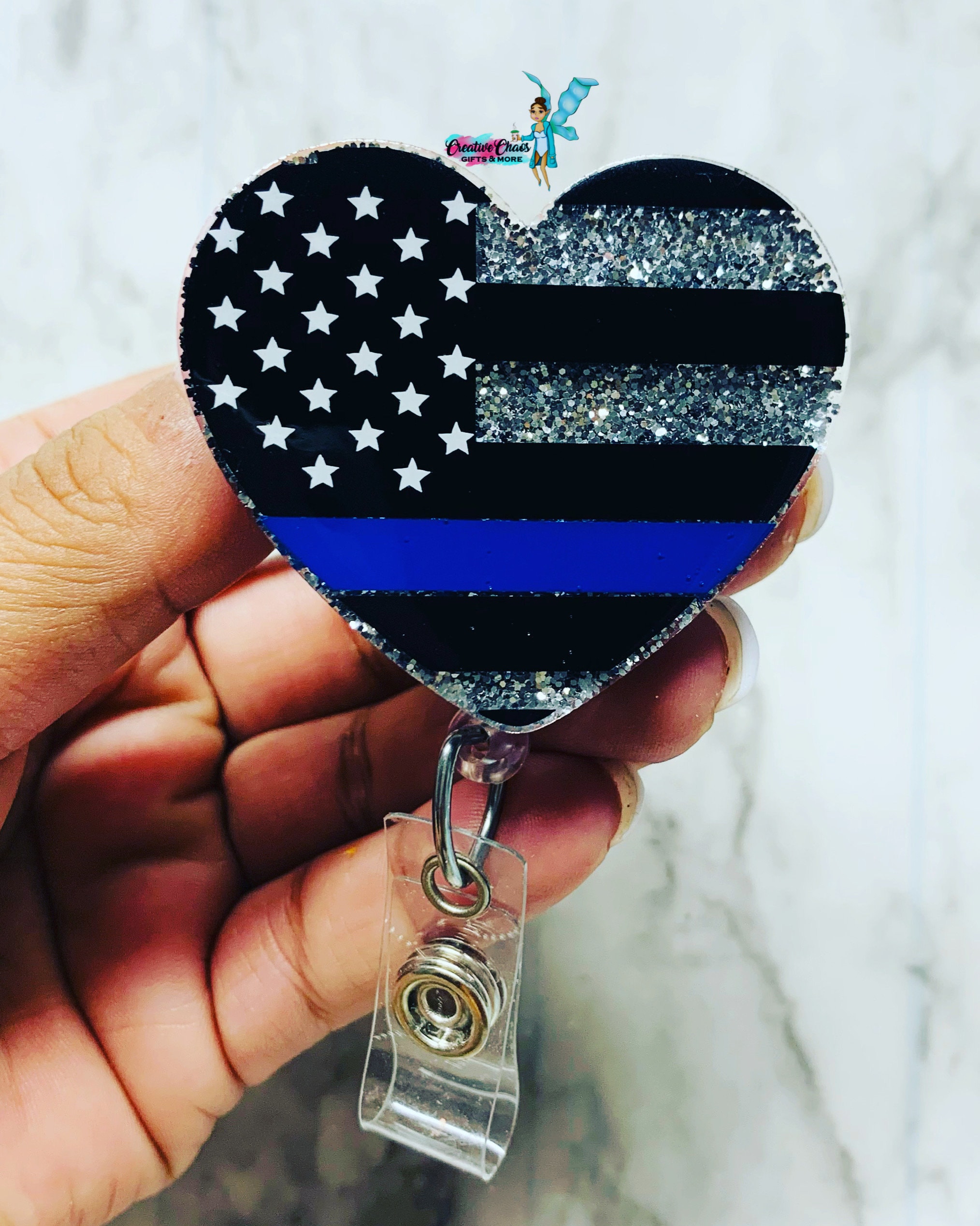 Police Wife Badge Reel – Law Enforcement – Law Enforcement Wife – Back ...