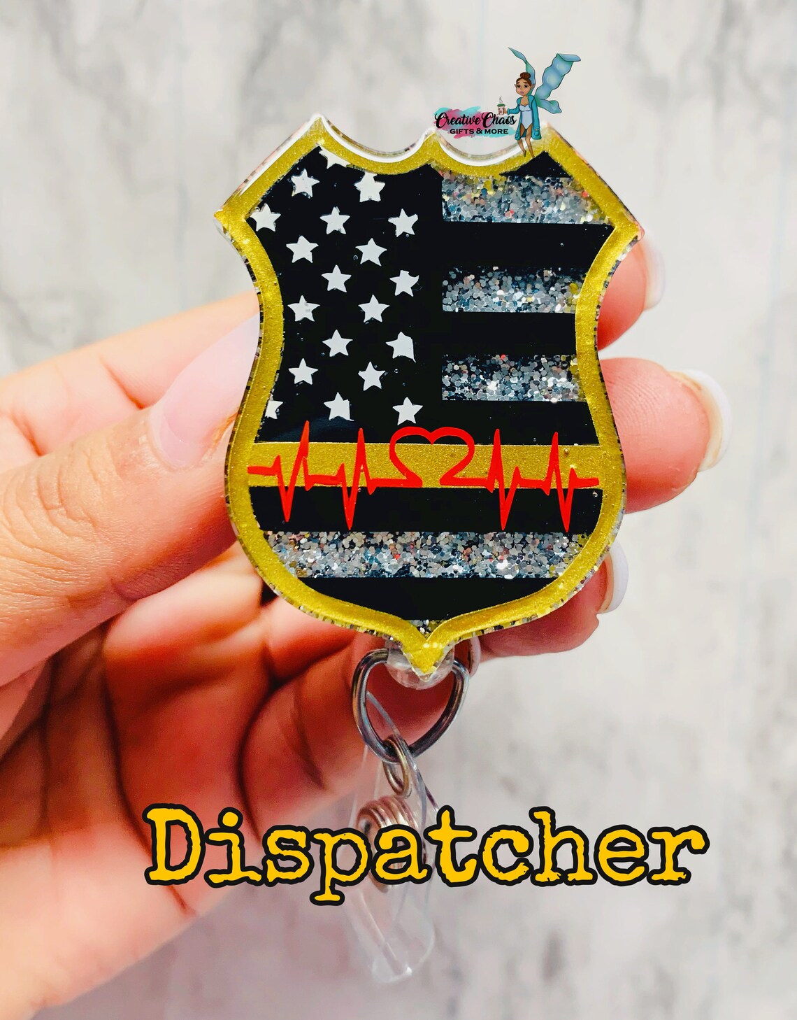 911 Dispatcher Dispatcher Life Dispatcher Badge Reel | Etsy