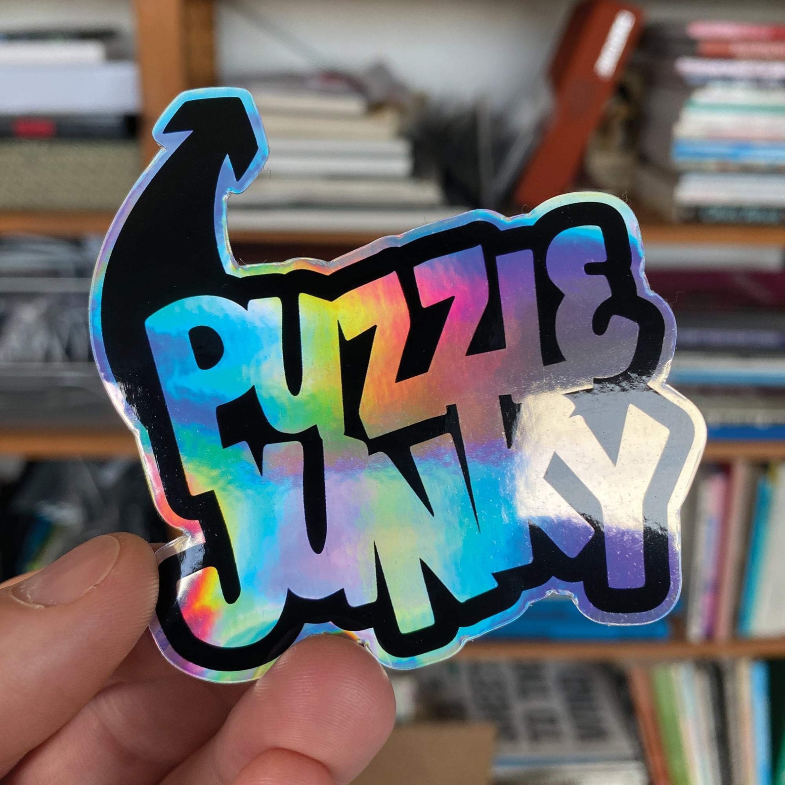 Puzzle Junky Holographic Outdoor Vinyl Sticker, Jigsaw Puzzles - Etsy
