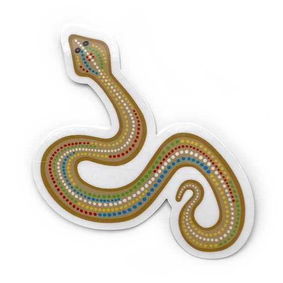 Rainbow Serpent Vinyl Sticker | Etsy