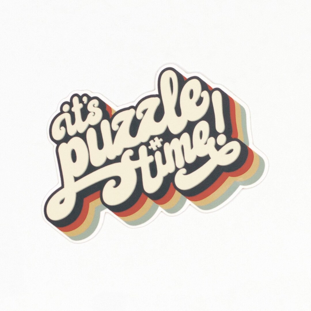 Oddgoods It's Puzzle Time! Vinyl Sticker | Perfect for Water Bottle ...