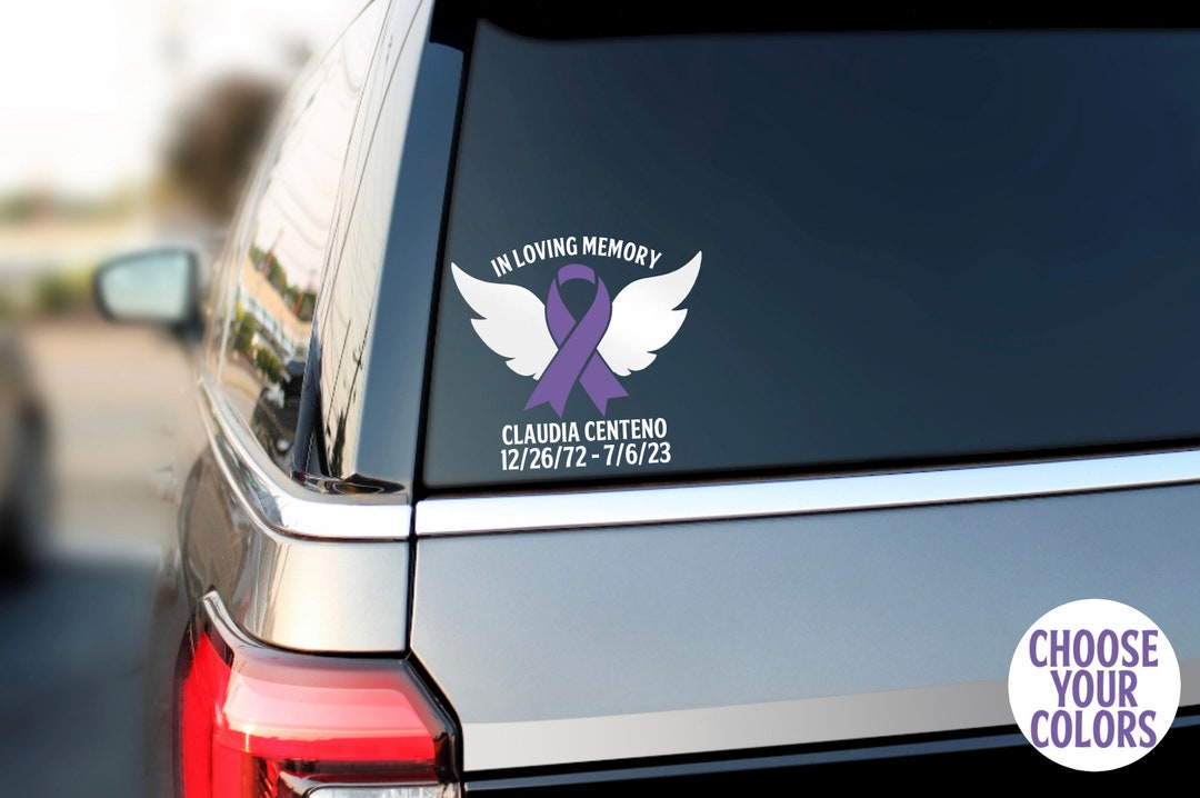 In Loving Memory Cancer Car Window Decal, in Loving Memory Cancer Car ...