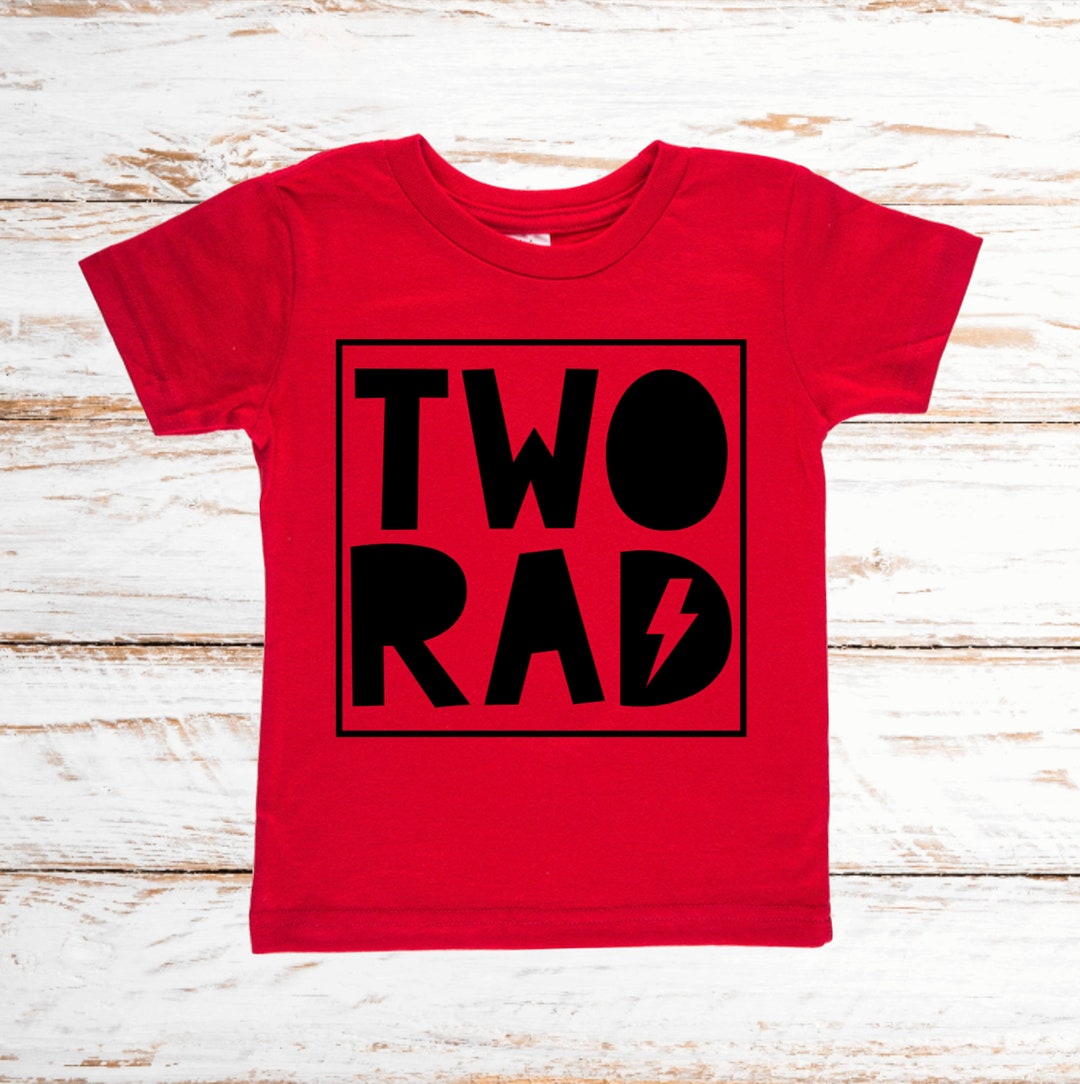 Two Rad Birthday Shirt, 2 Rad Birthday Shirt, Birthday Boy Shirt, Rad ...