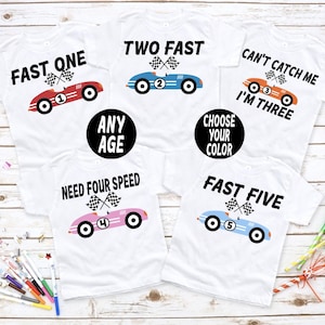 Racing Birthday Shirt, Race Car Birthday, Need Four Speed, Can't Catch ...