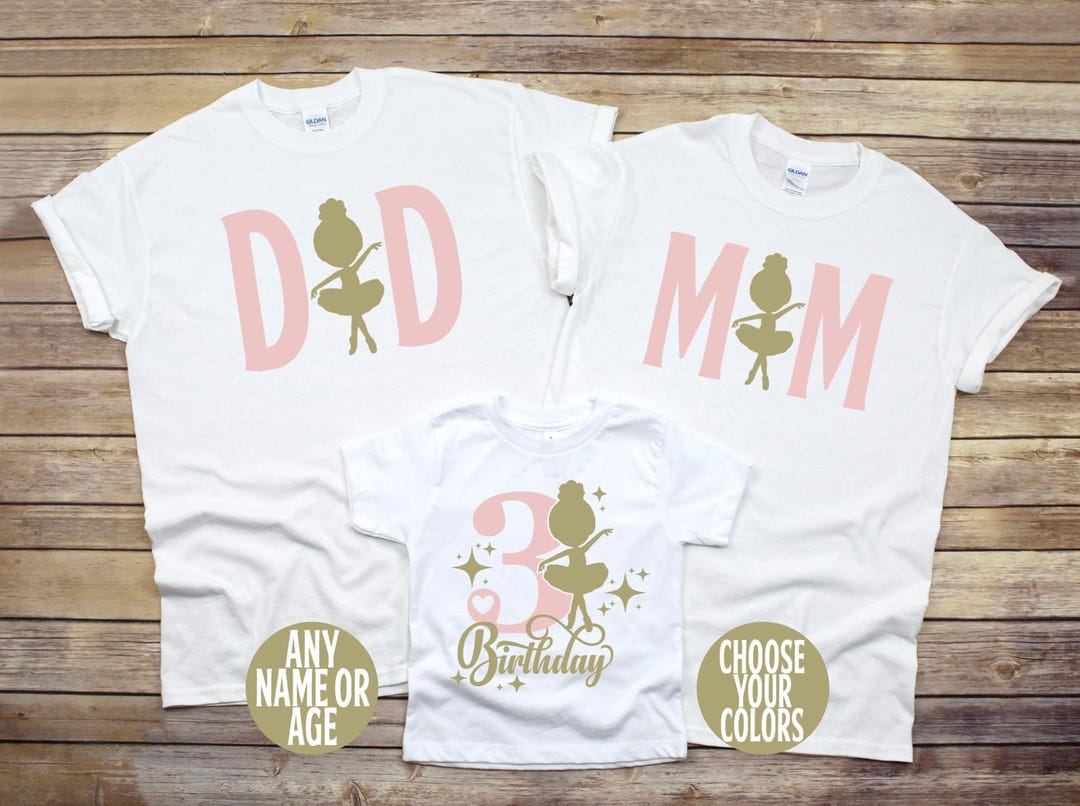 Ballerina Birthday Shirt, Birthday Ballerina, Dance & Twirl Birthday ...