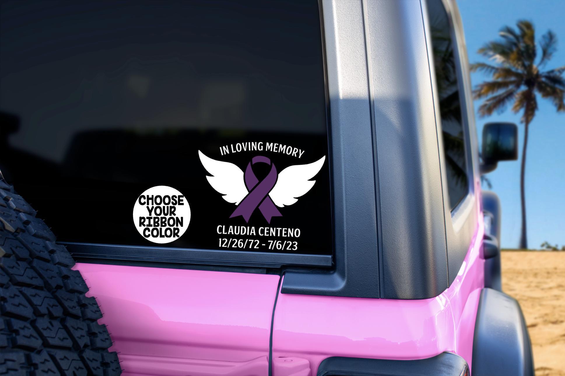 In Loving Memory Cancer Car Window Decal, in Loving Memory Cancer Car ...