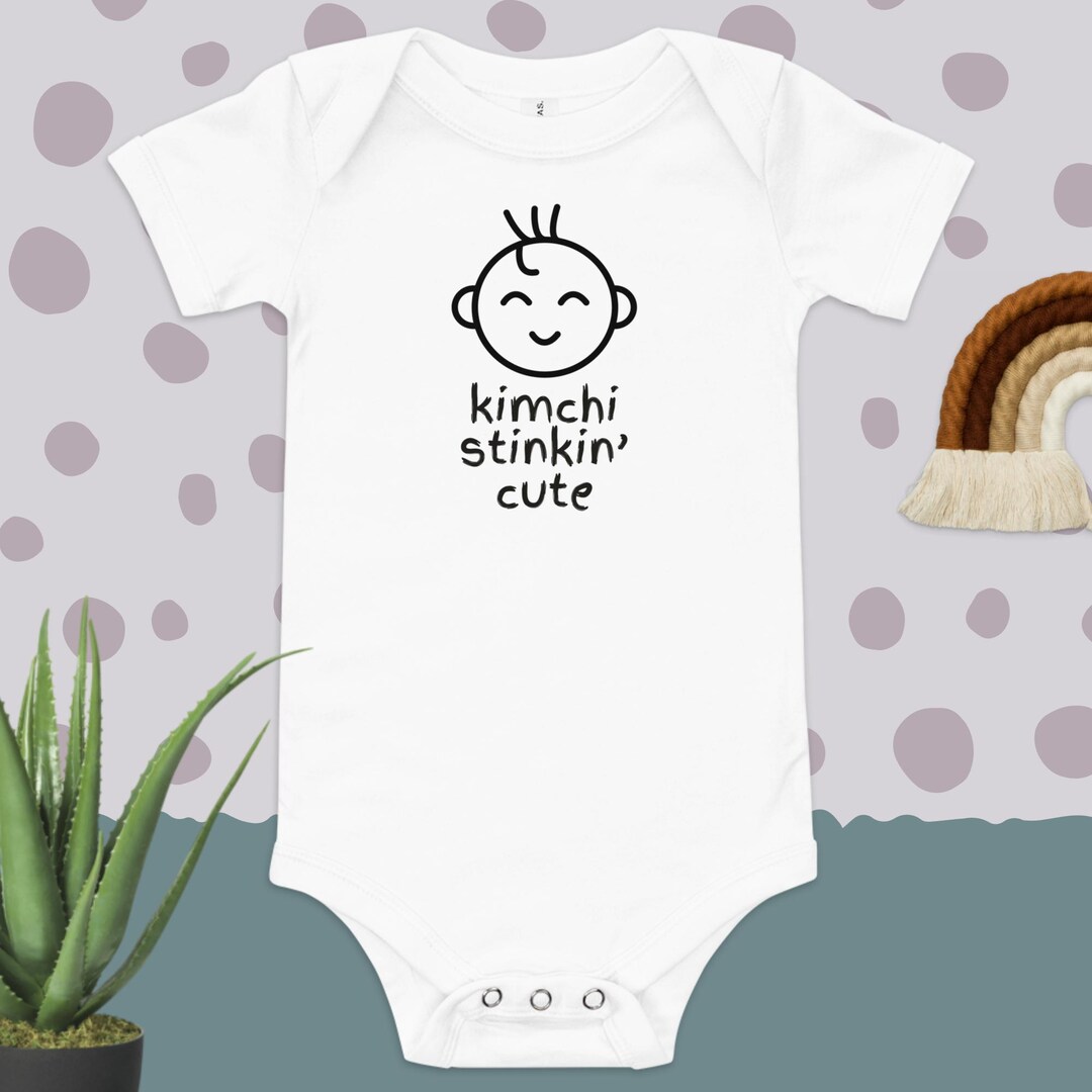 Kimchi Stinkin’ Cute | Baby Boy Bodysuit | Funny Baby Shower Gift ...