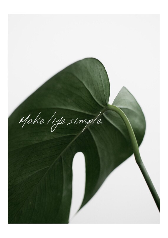 Make Life Simple Poster. | Etsy