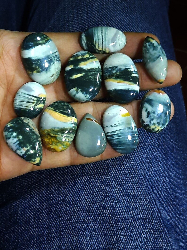 Mookaite Jasper Gemstone Lot Green and White Color Mix Shapes - Etsy Canada