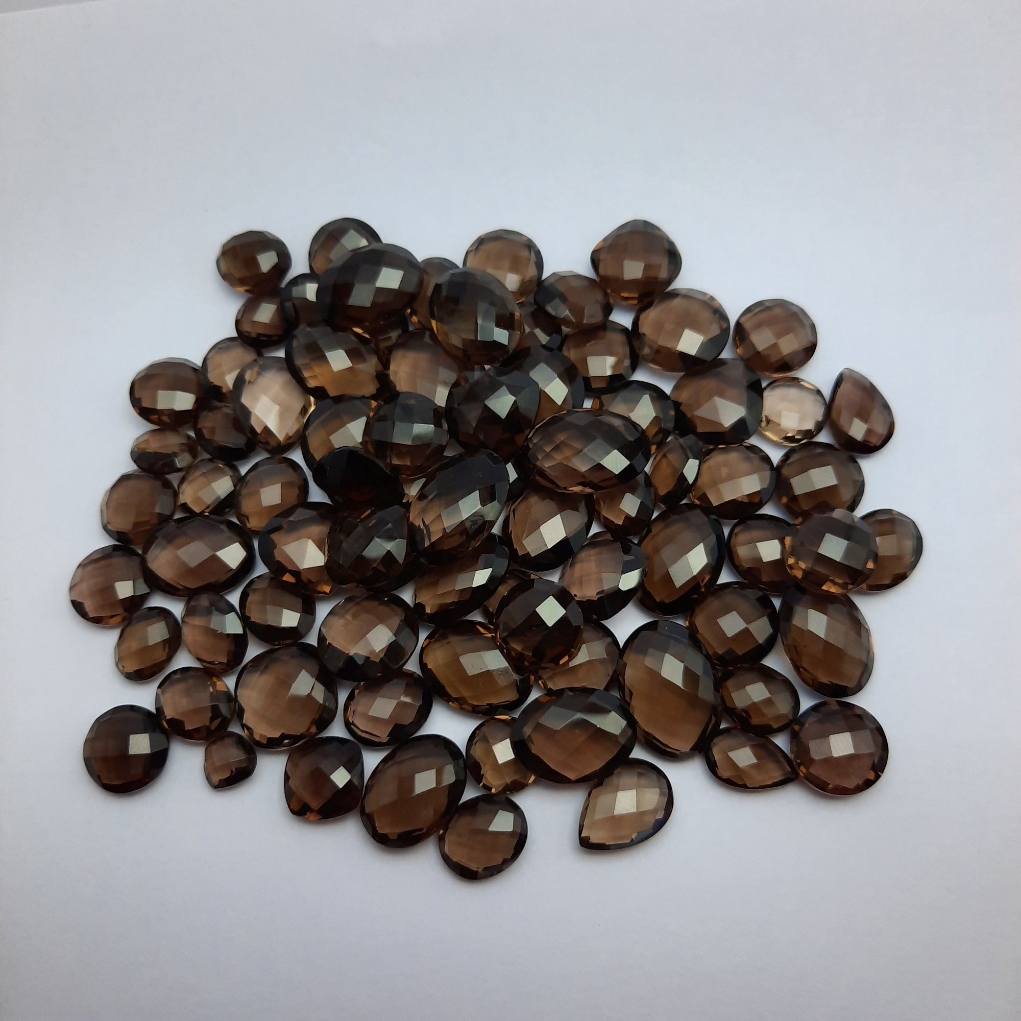 Faceted Smoky Quartz Loose Gemstone Smoky Quartz Mix Shape - Etsy