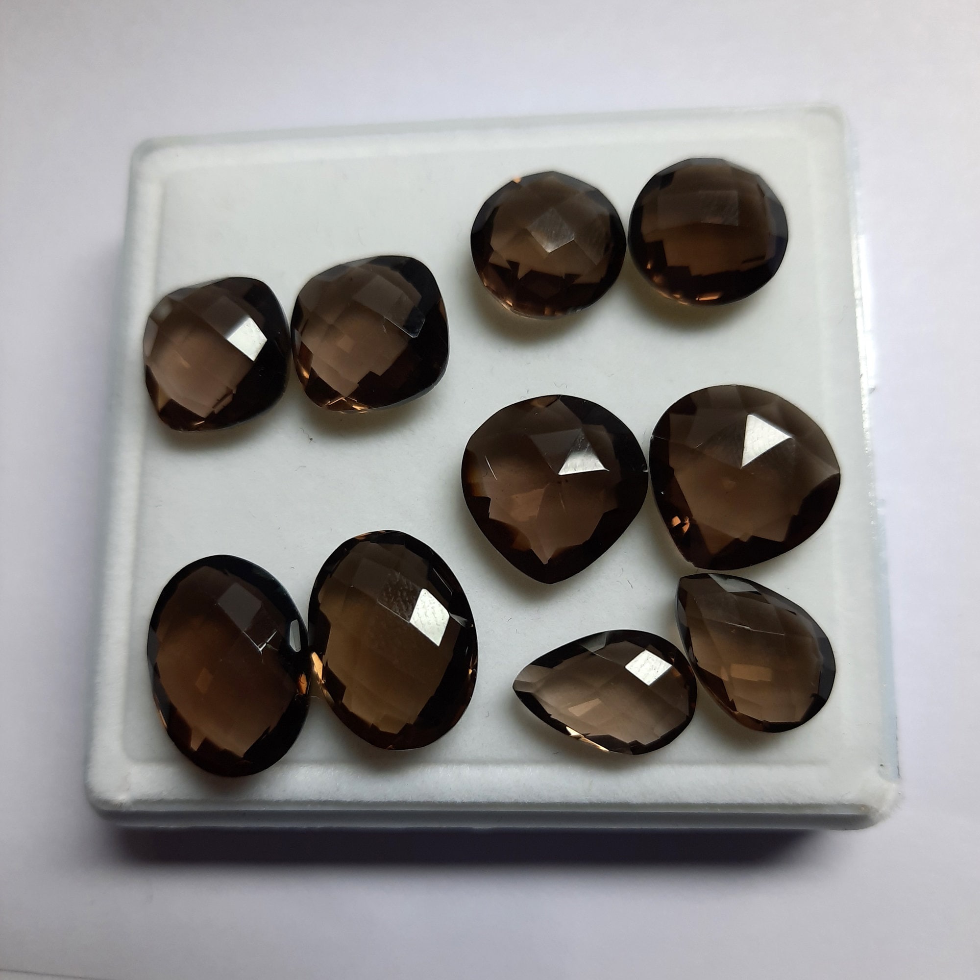 Faceted Smoky Quartz Loose Gemstone Smoky Quartz Mix Shape - Etsy
