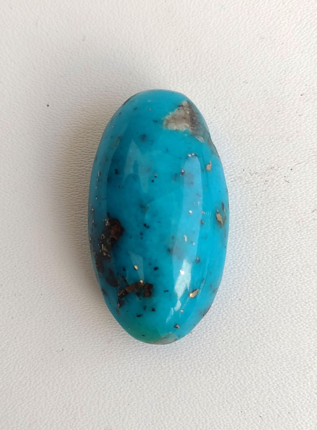Sky Blue Turquoise Matrix With Pyrite | Loose Gemstone for Jewelry ...