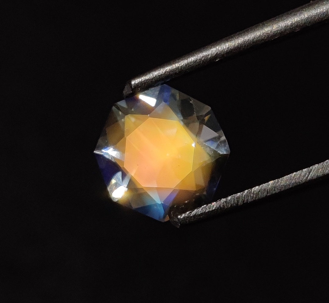 Rainbow Andesine Labradorite: 1.10 Carat Hexagon Faceted Gemstone - Etsy