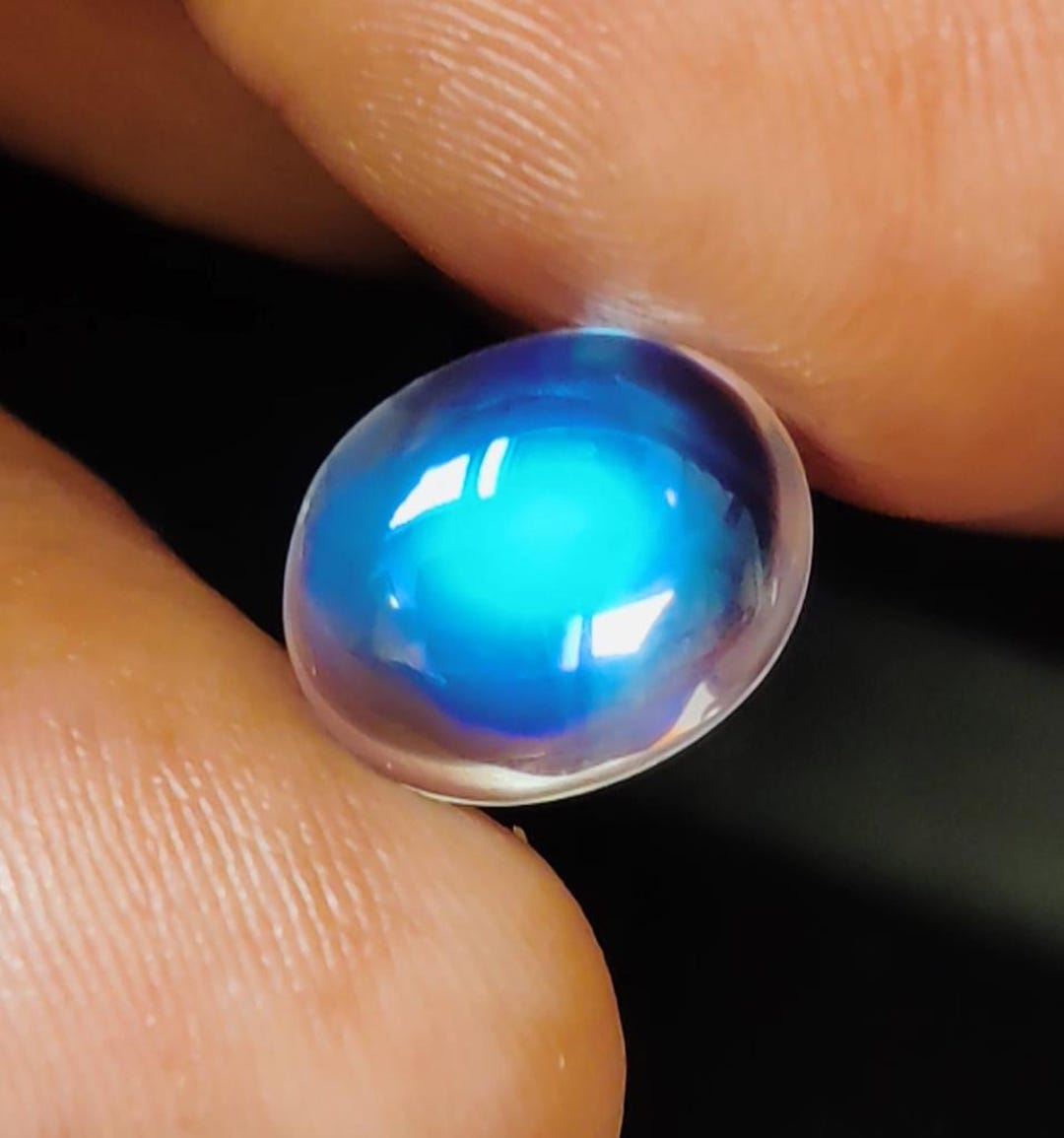 Royal Blue Moonstone 100% Natural Very Sharp Blue Sheen/ Flashy Amazing ...