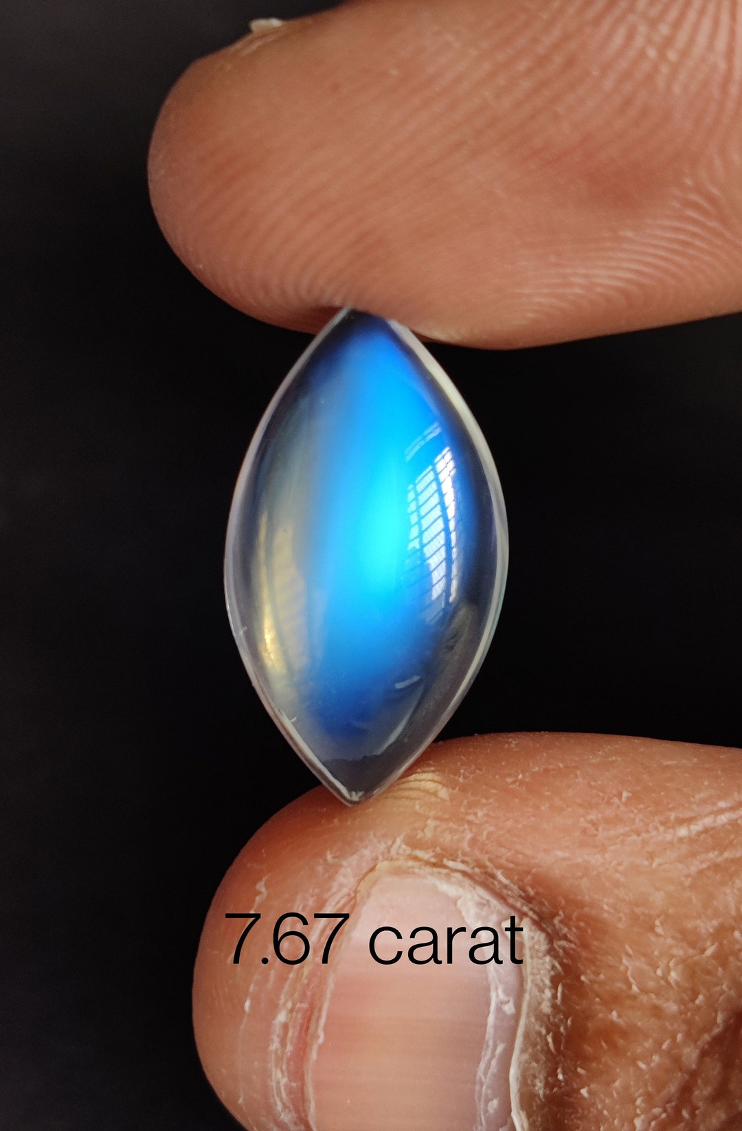 Royal Blue Moonstone 100 % Natural Moonstone Very Sharp Blue Flashy ...